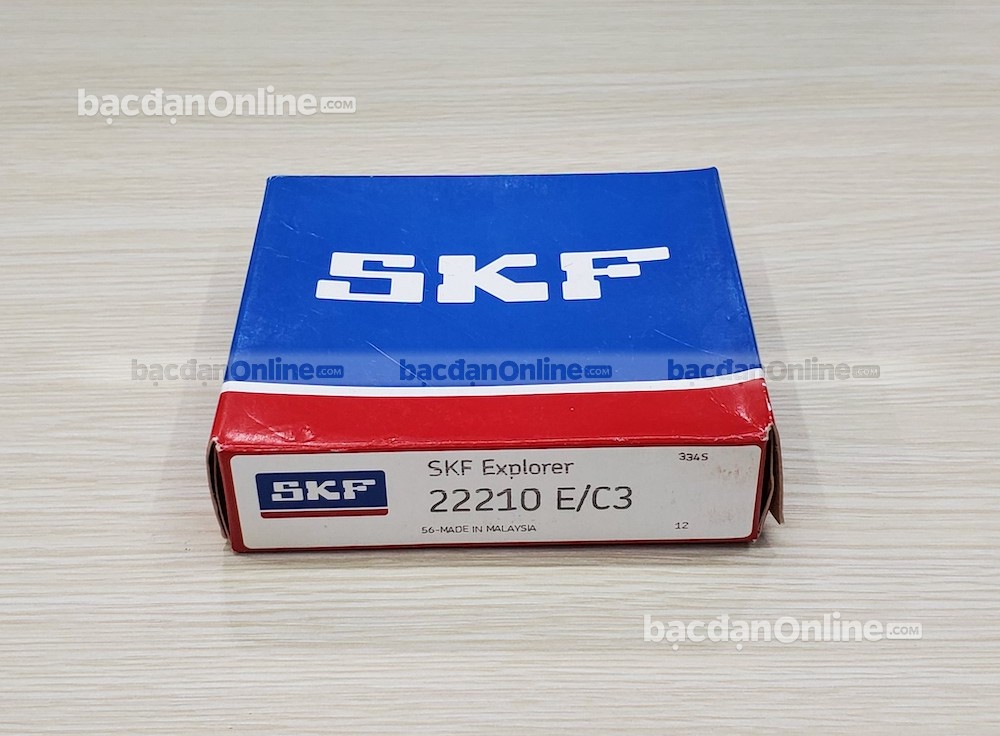 Bạc đạn 22210 E/C3 chính hãng SKF - Bạc đạn nhào cà na 2 dãy tự lựa