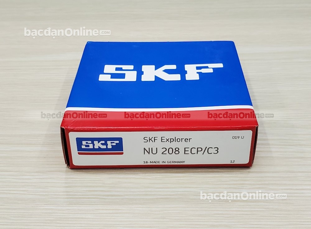 Bạc đạn NU 208 ECP/C3 chính hãng SKF - Bạc đạn đũa đỡ SKF
